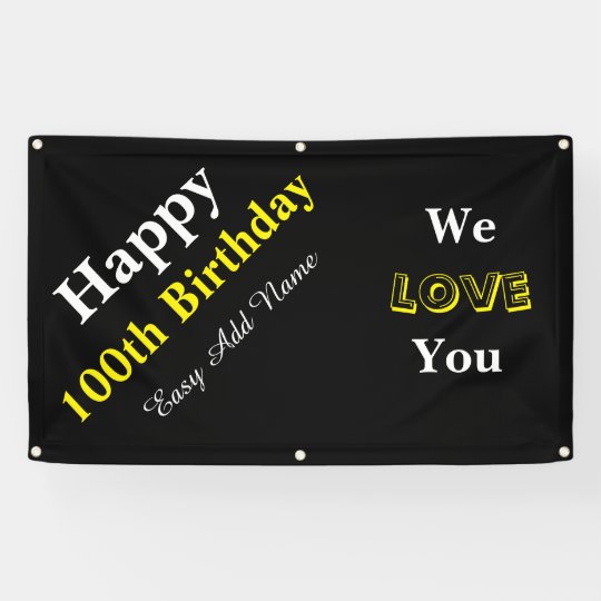 100th Birthday Banner | Zazzle.com