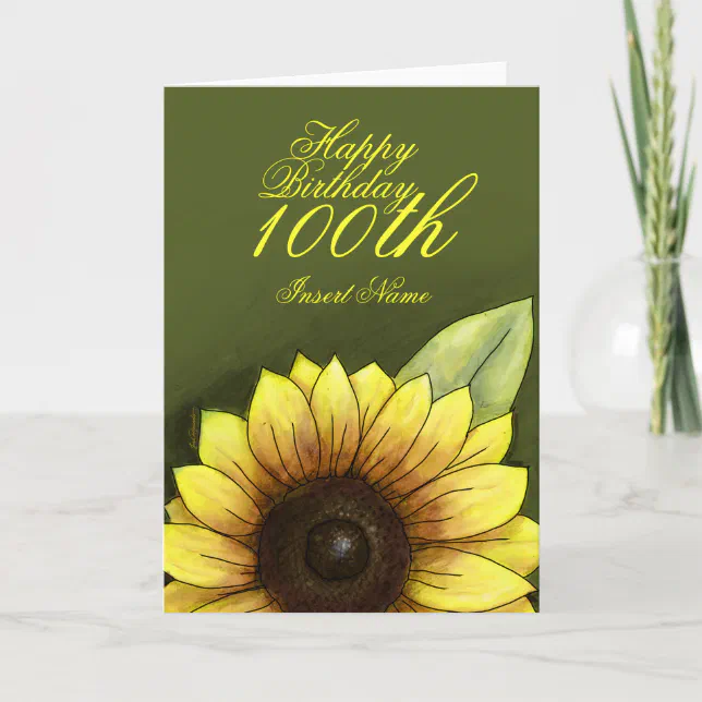 100th Birthday Floral Card | Zazzle