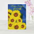 100th Birthday Floral Greeting Card Sunflowers | Zazzle