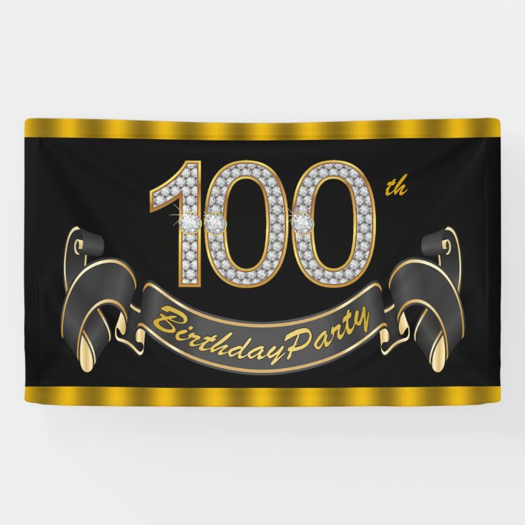 100th Birthday Party Banner | Zazzle