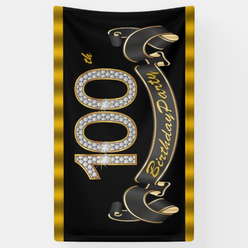 100th Birthday Party Banner | Zazzle