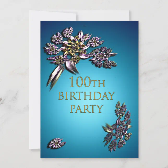 100th Birthday party invitation | Zazzle