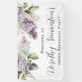 100th Birthday Purple Lilac Spring Flower Welcome Banner | Zazzle