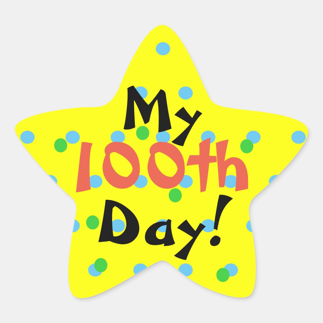 100th Day of School Student Stickers | Zazzle