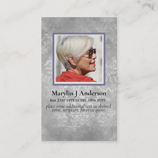 Obituary Cards | Zazzle