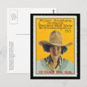 101 Ranch Cowgirl Poster Stamp,#1, Panama-Pacific Postcard | Zazzle