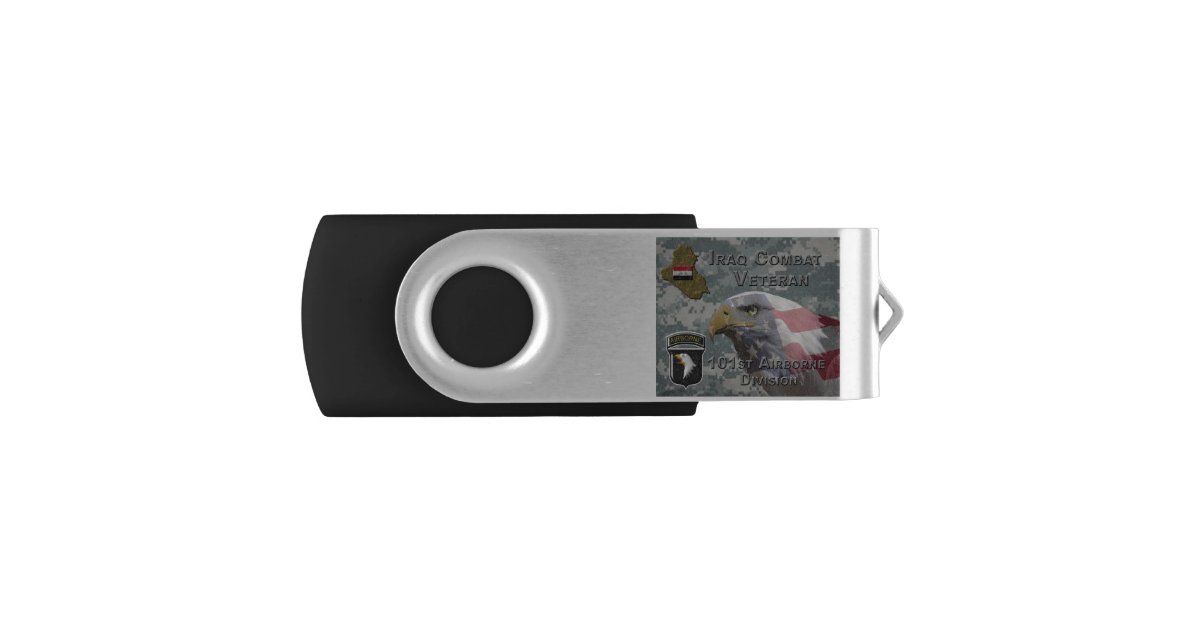 101st Airborne Div Iraq Combat Veteran Flash Drive | Zazzle