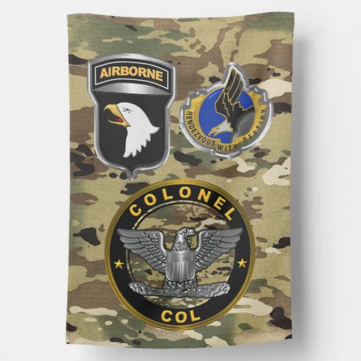 101st Airborne Division COLONEL House Flag | Zazzle