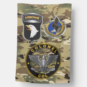 101st Airborne Division COLONEL House Flag | Zazzle