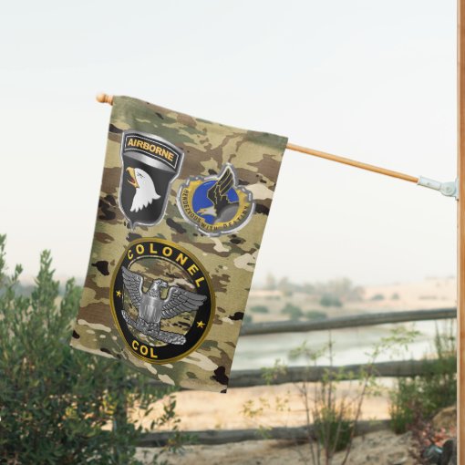 101st Airborne Division COLONEL House Flag | Zazzle