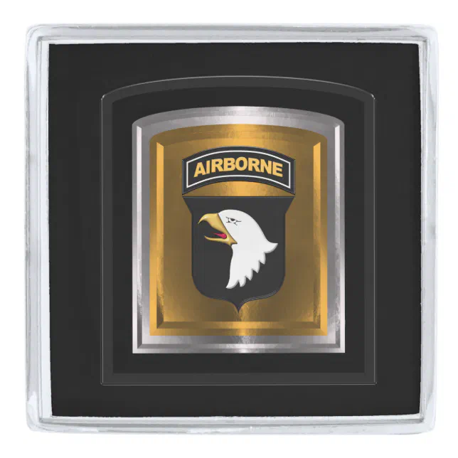 101st Airborne Division Customized Design Silver Finish Lapel Pin | Zazzle