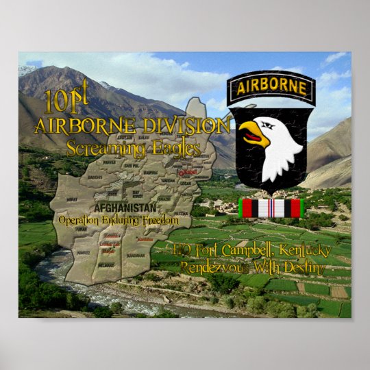 101st Airborne Division OEF Veteran poster | Zazzle.com