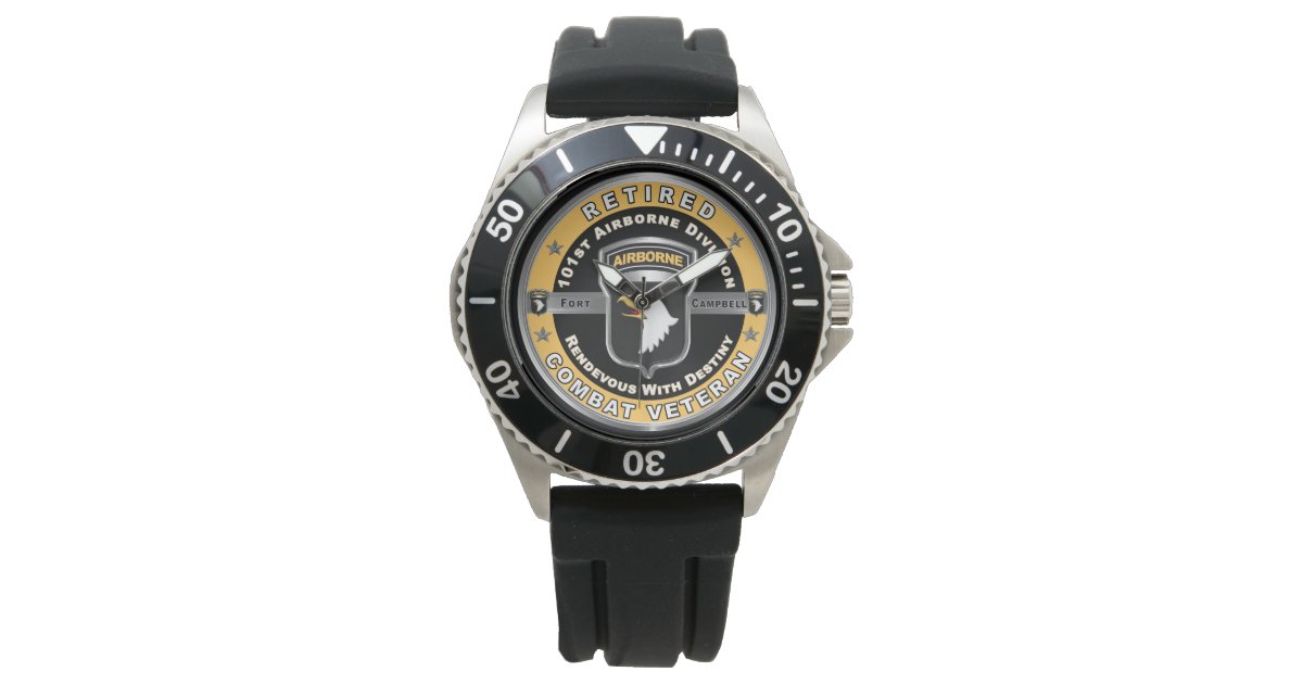 101st Airborne Division Retired Veteran Watch | Zazzle