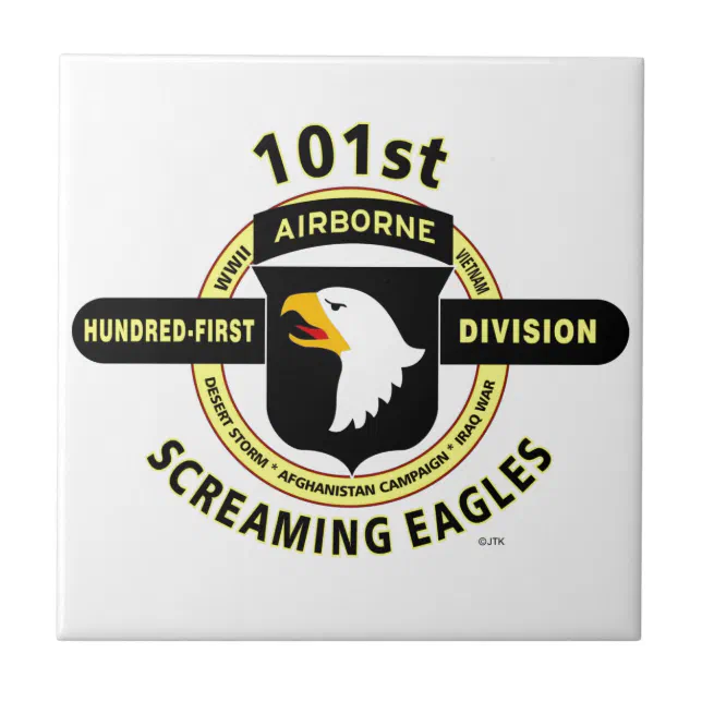 101ST AIRBORNE DIVISION "SCREAMING EAGLES" TILE | Zazzle