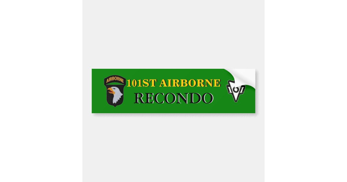 101ST AIRBORNE RECONDO BUMPER STICKER | Zazzle