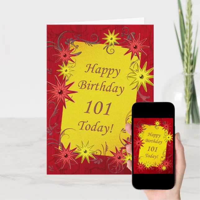 101st Birthday card | Zazzle