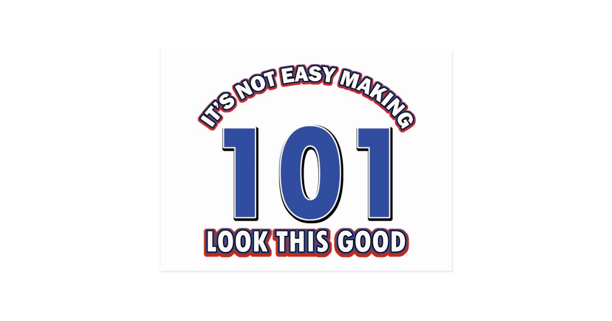101st birthday designs postcard | Zazzle.com