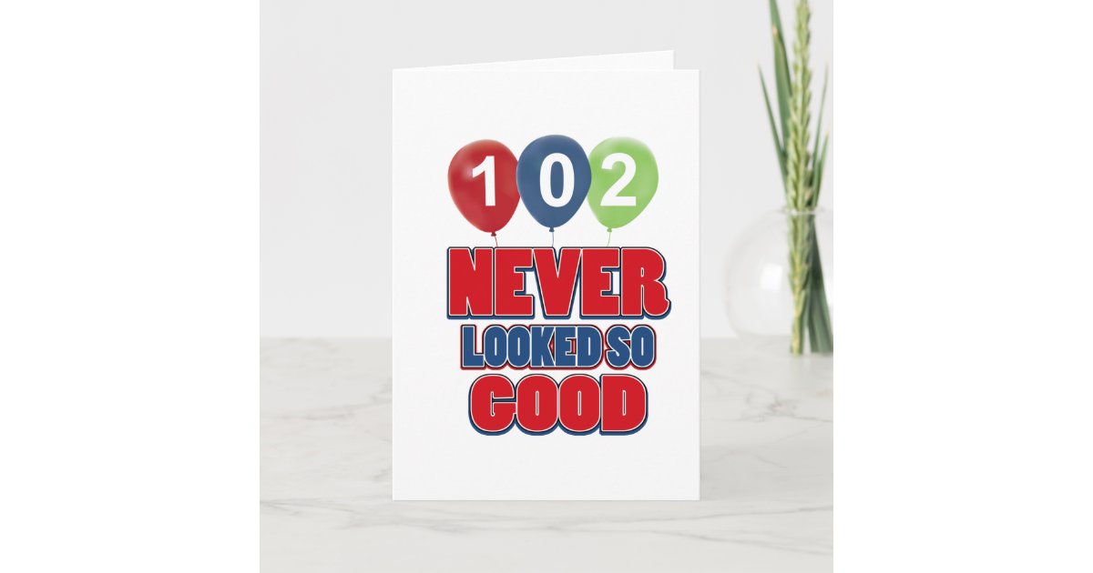 102 year old birthday designs card | Zazzle.com