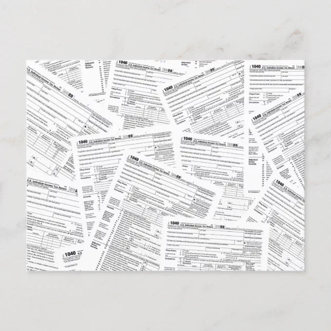 1040 Tax forms for 2020 Postcard | Zazzle