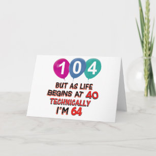 104th Birthday Cards | Zazzle