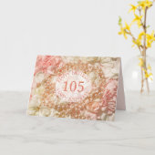 105th Birthday card with pearls and petals | Zazzle