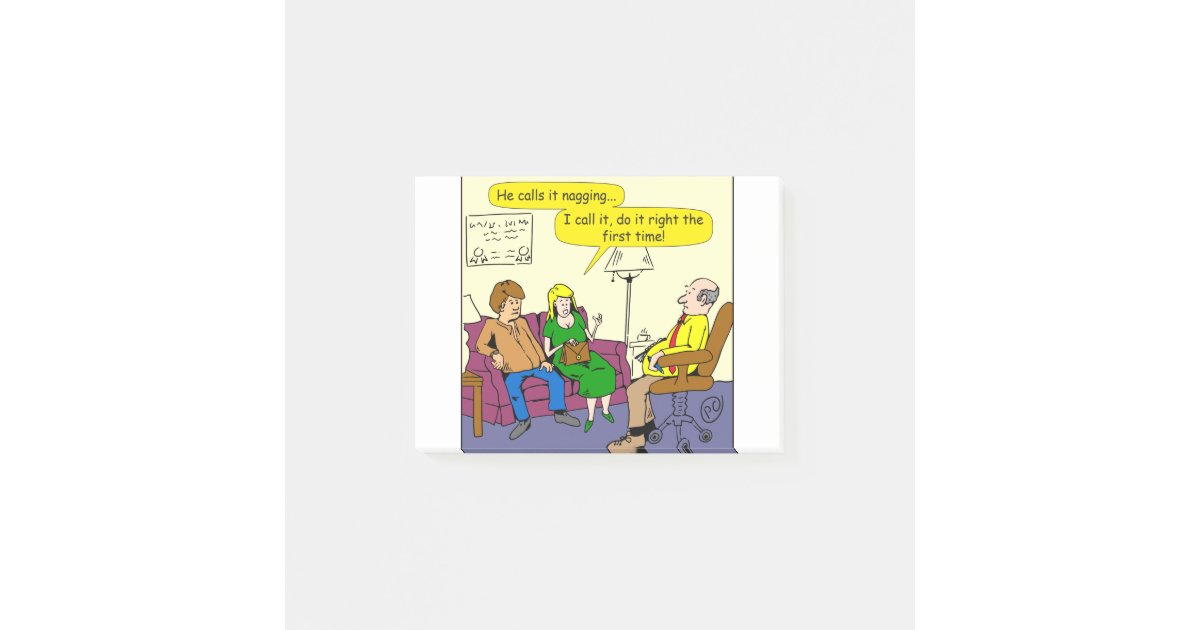 1074 Do It Right The First Time cartoon Post-it Notes | Zazzle