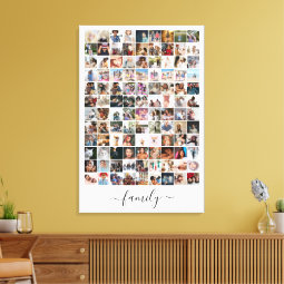 108 Photo Collage Unique Personalized DIY Custom Canvas Print | Zazzle