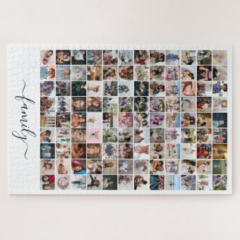 108 Photo Collage Unique Personalized DIY Custom Jigsaw Puzzle | Zazzle