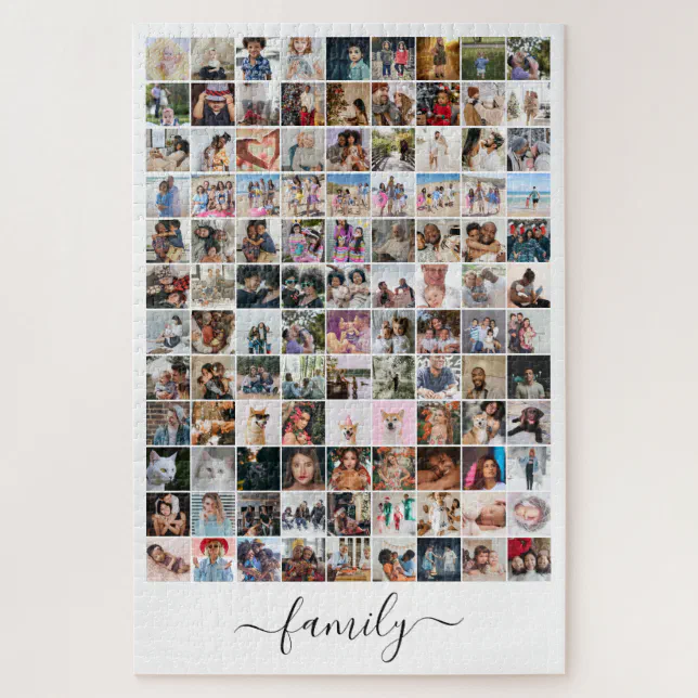 108 Photo Collage Unique Personalized DIY Custom Jigsaw Puzzle | Zazzle