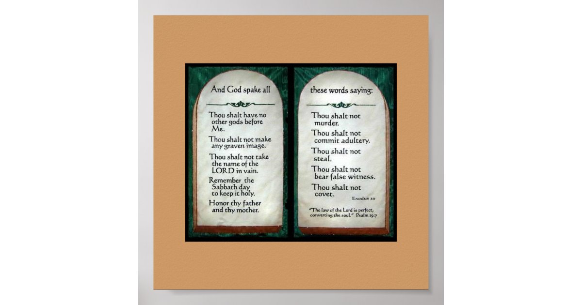 10 Commandments poster | Zazzle