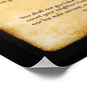 10 Commandments Poster 16 x 20 | Zazzle