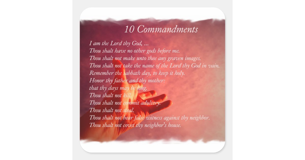 10 Commandments Stickers | Zazzle