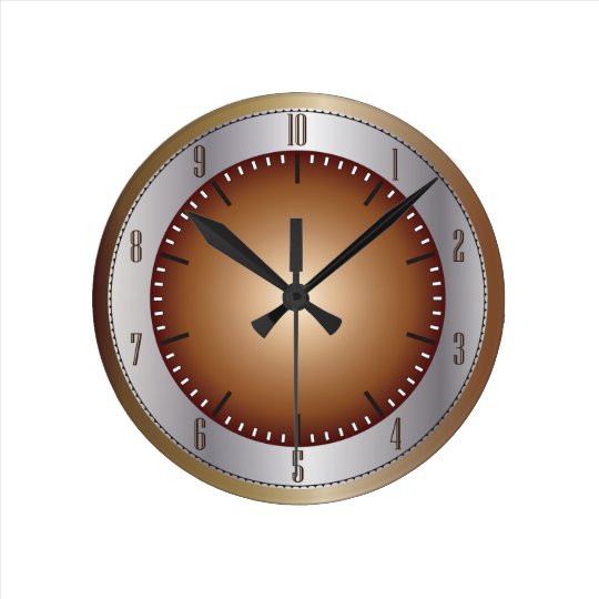 10 Hour Clock Brass and Silver | Zazzle.com
