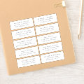 10 Individual Guest Name Address Party Wedding Sticker | Zazzle