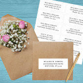 10 Individual Guest Name Address Party Wedding Sticker | Zazzle