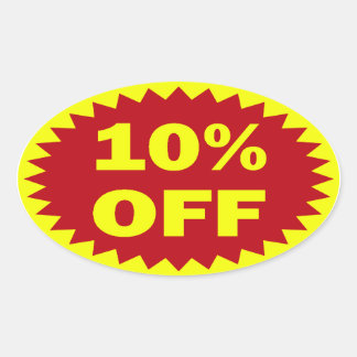 10 Percent Off Stickers | Zazzle