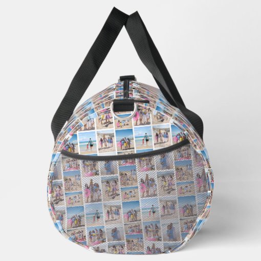 10 Photo template collage layout one of a kind Duffle Bag | Zazzle