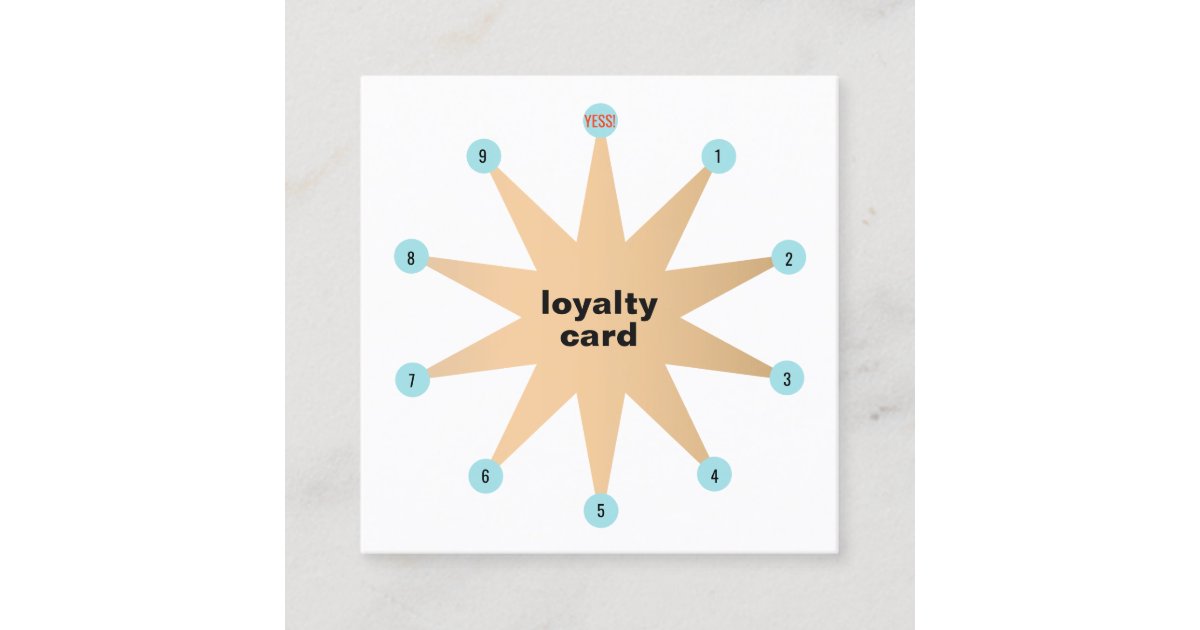 10 Punch Star Customer Loyalty Card | Zazzle