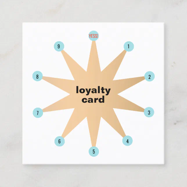 10 Punch Star Customer Loyalty Card | Zazzle