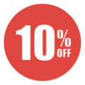 10% Ten Percent OFF Discount Sale Sticker | Zazzle