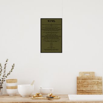 10 words of Yah Poster | Zazzle