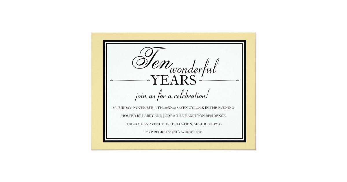 10 Year Anniversary Party Invitations Zazzle 10-year-anniversary-party-invitations-zazzle