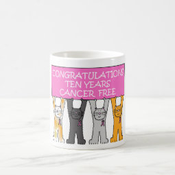 10 Years Cancer Free Anniversary Coffee Mug | Zazzle