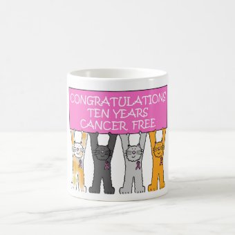 10 Years Cancer Free Anniversary Coffee Mug | Zazzle