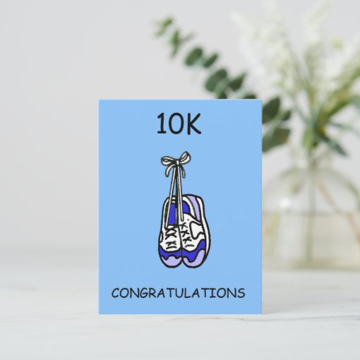 10K Congratulations for Male Runner Postcard | Zazzle