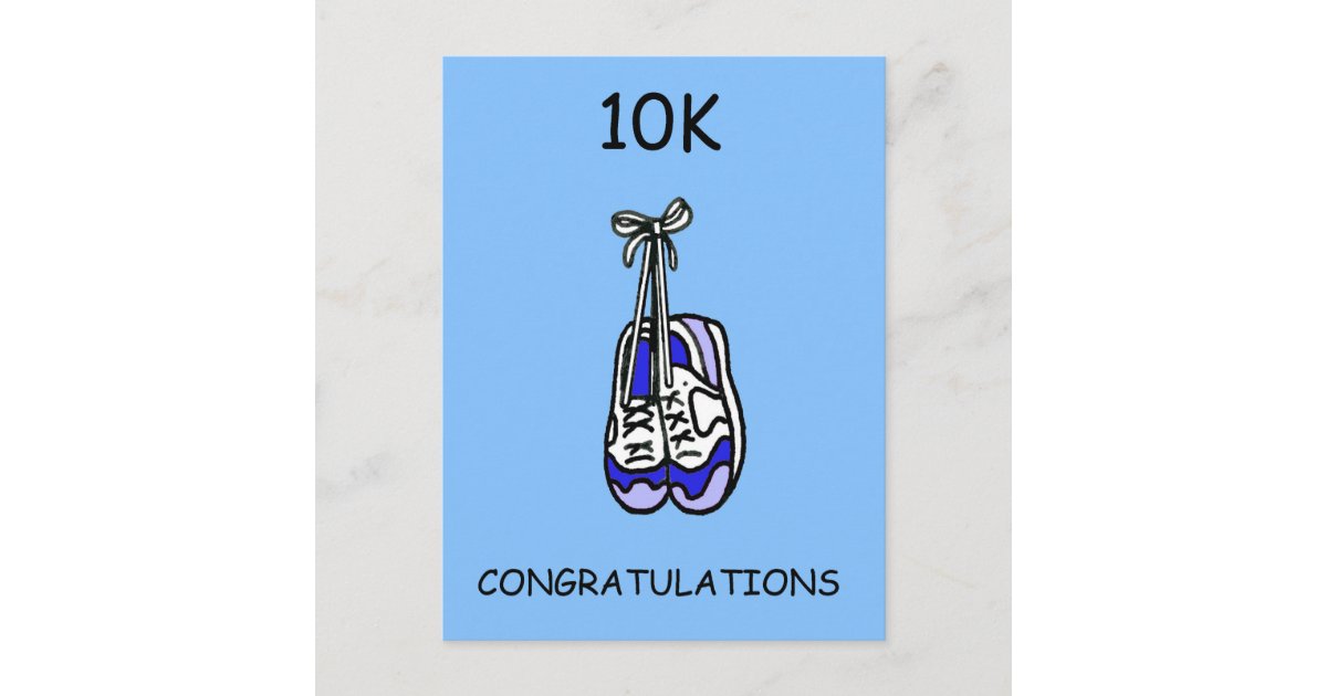 10K Congratulations for Male Runner Postcard | Zazzle