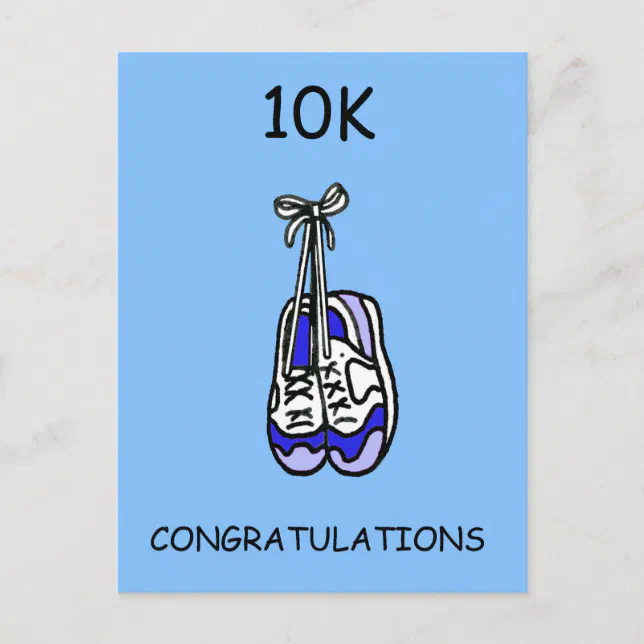 10K Congratulations for Male Runner Postcard | Zazzle