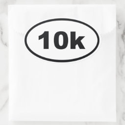 10k oval sticker | Zazzle