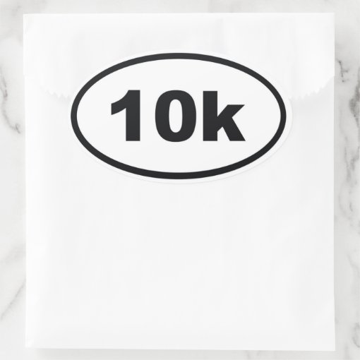 10k oval sticker | Zazzle