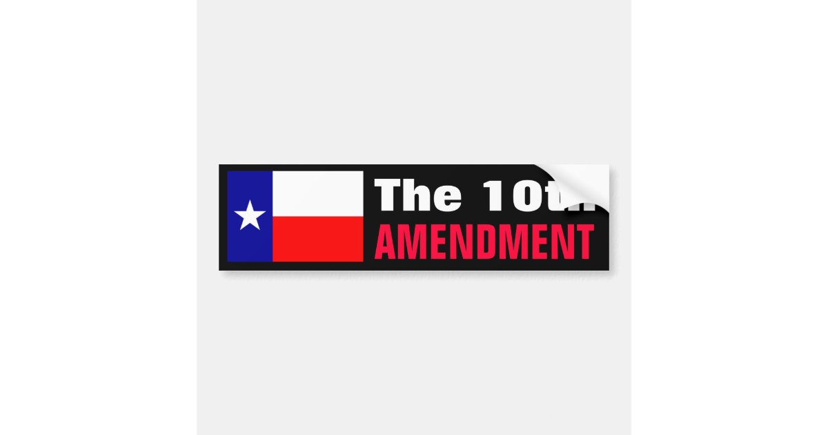 10th Amendment Bumper Sticker | Zazzle